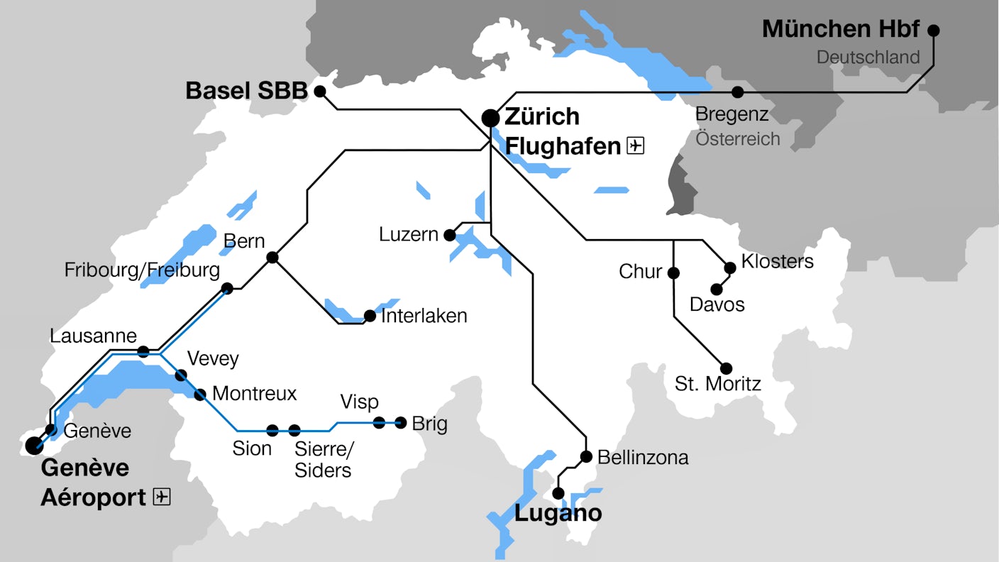 Get to the airport by train | SBB