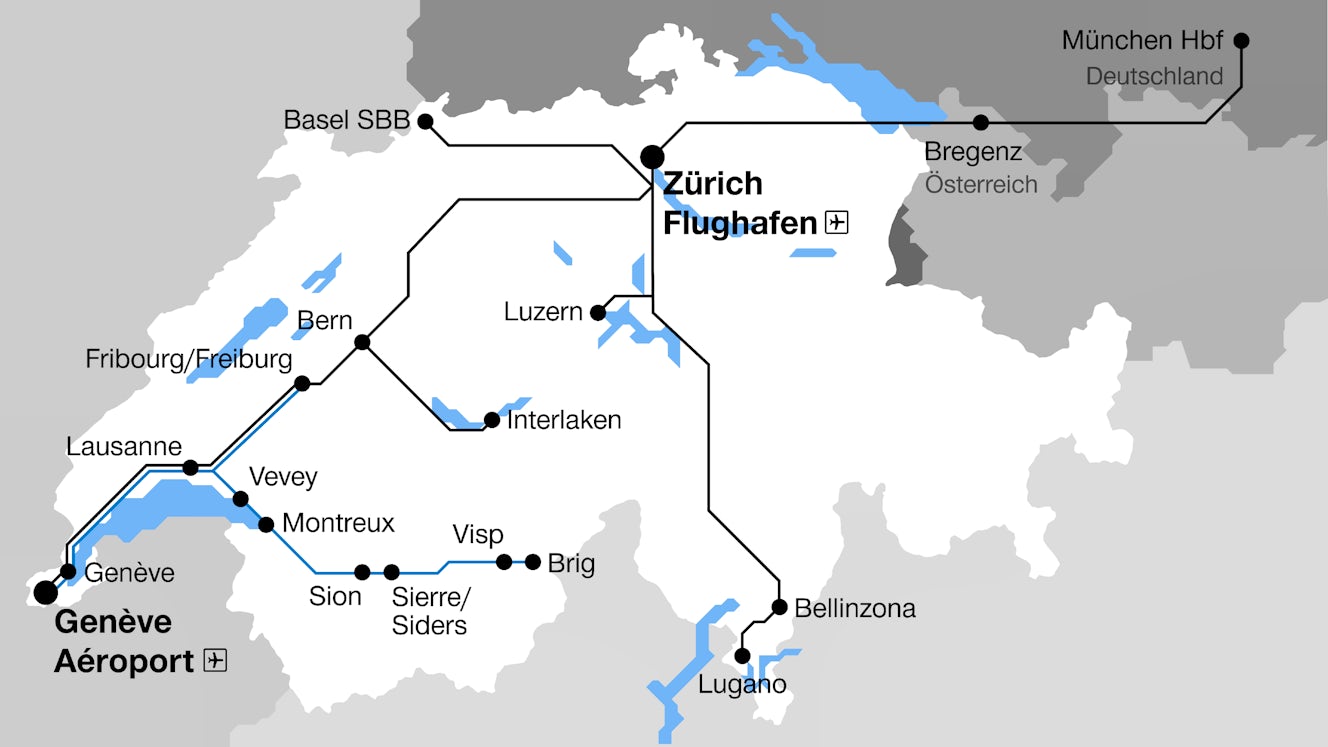 Get to the airport by train | SBB