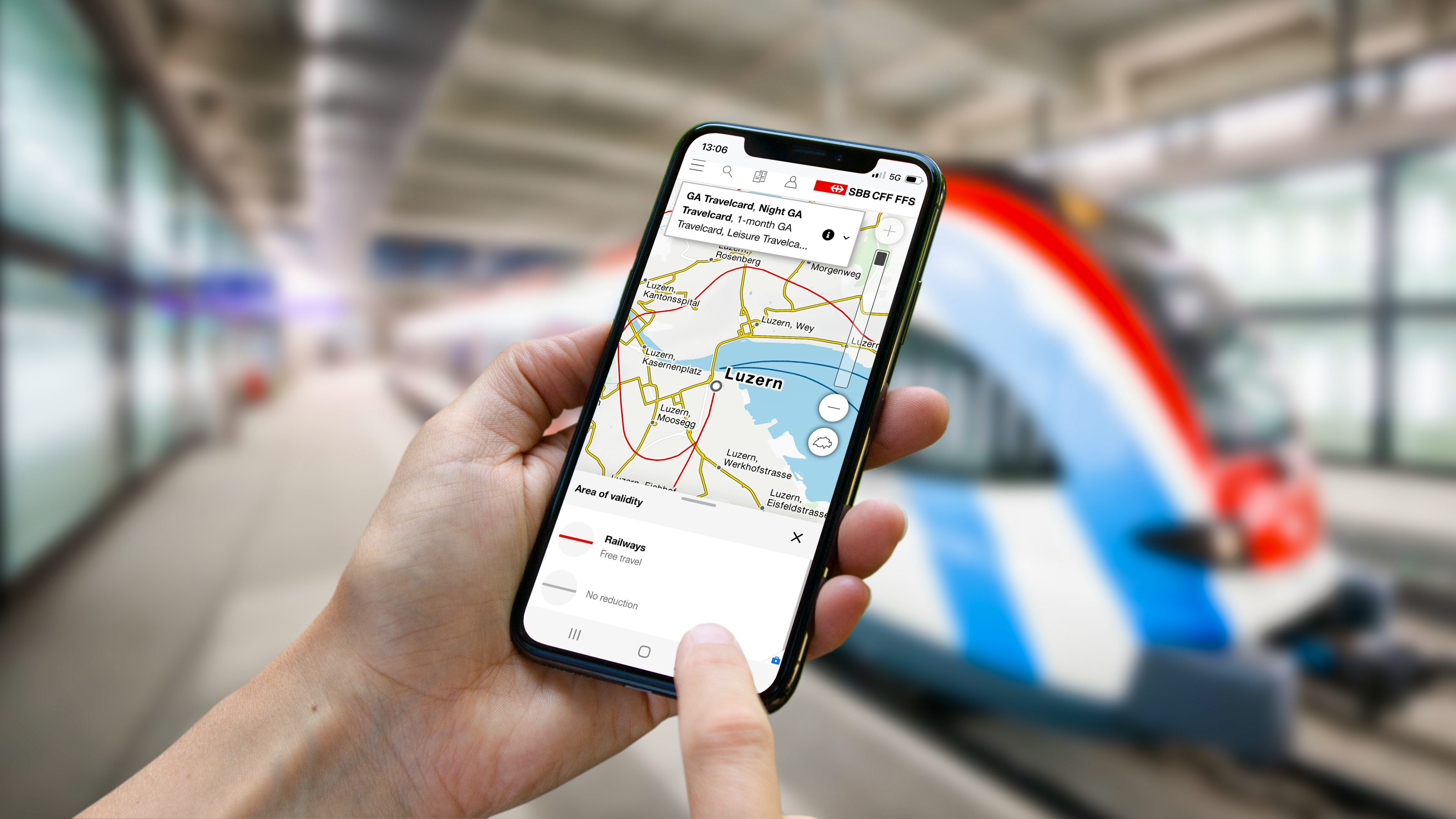 The area of validity map – where your travelcard works | SBB